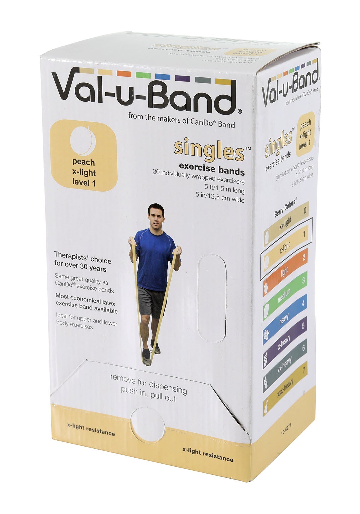 Val-u-Band Low Powder Resistance Bands, Pre-Cut Strip, 5 foot - 30/box ...